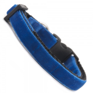 Blueberry Blue Velvet Cool Cat Collar